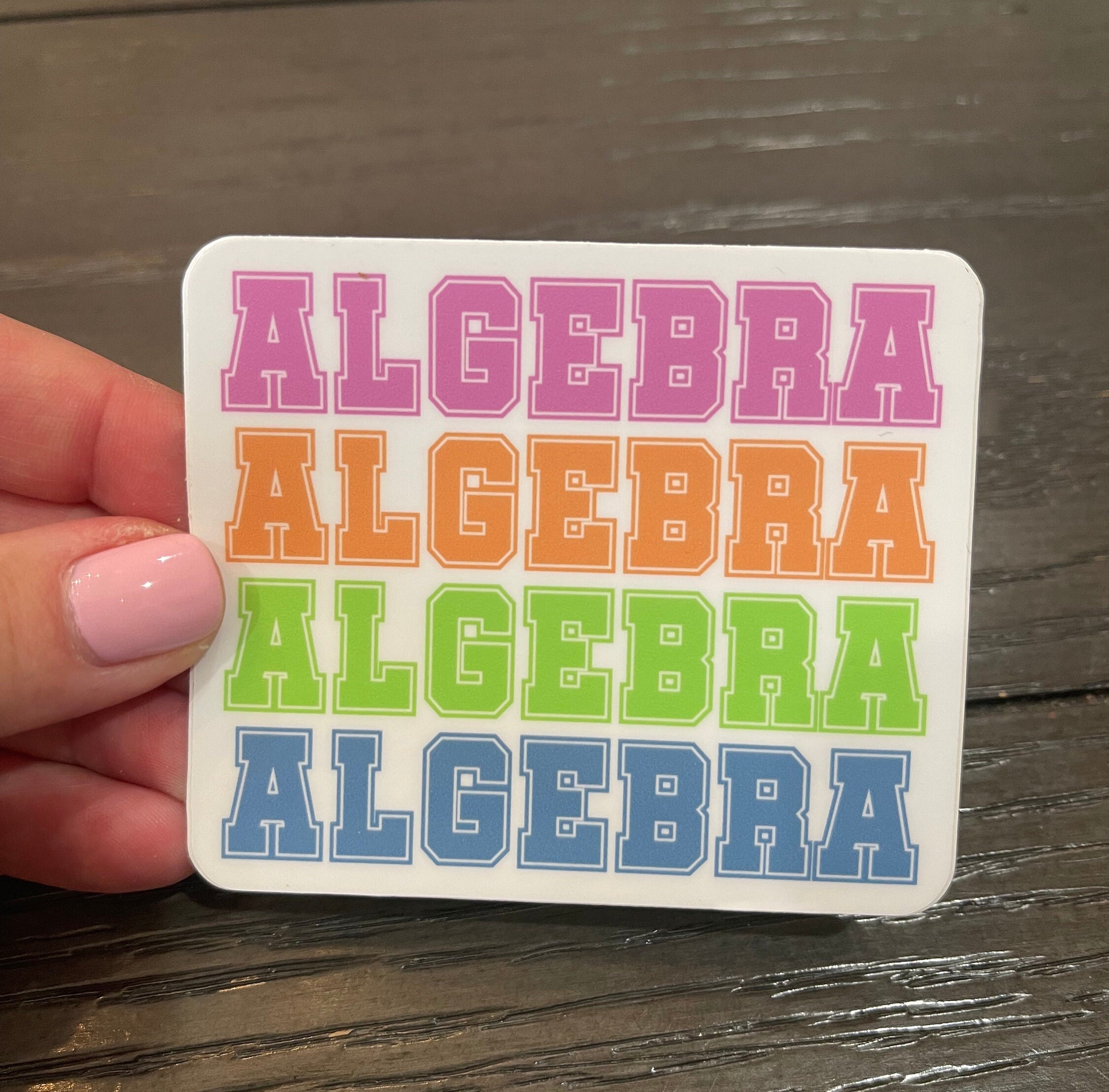 ALGEBRA - Math Teacher Sticker - Etsy