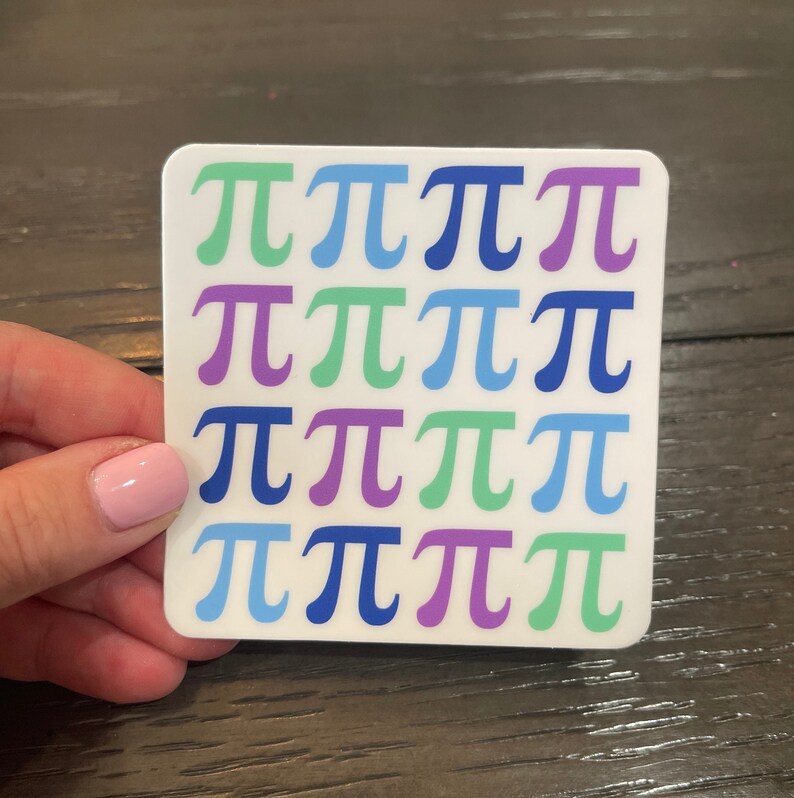 Pi Symbols in Jewel Tones - Math Teacher Sticker - Etsy