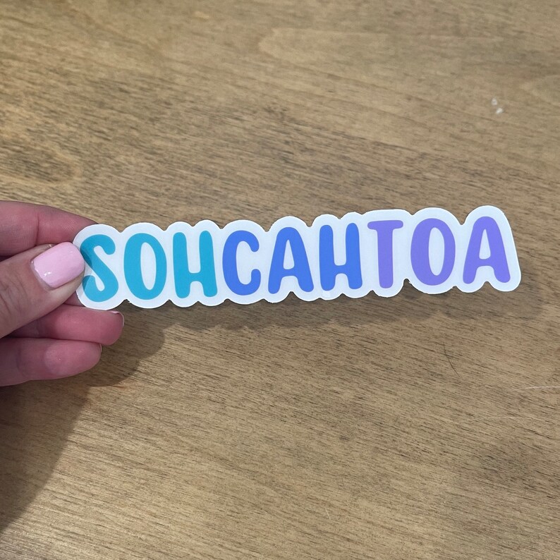 SOHCAHTOA Trigonometry Math Sticker - Etsy