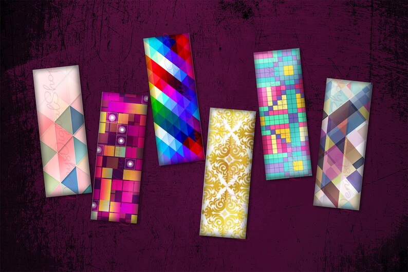 Digital Geometric Bookmarks,printable Geometric,geometric Images ...