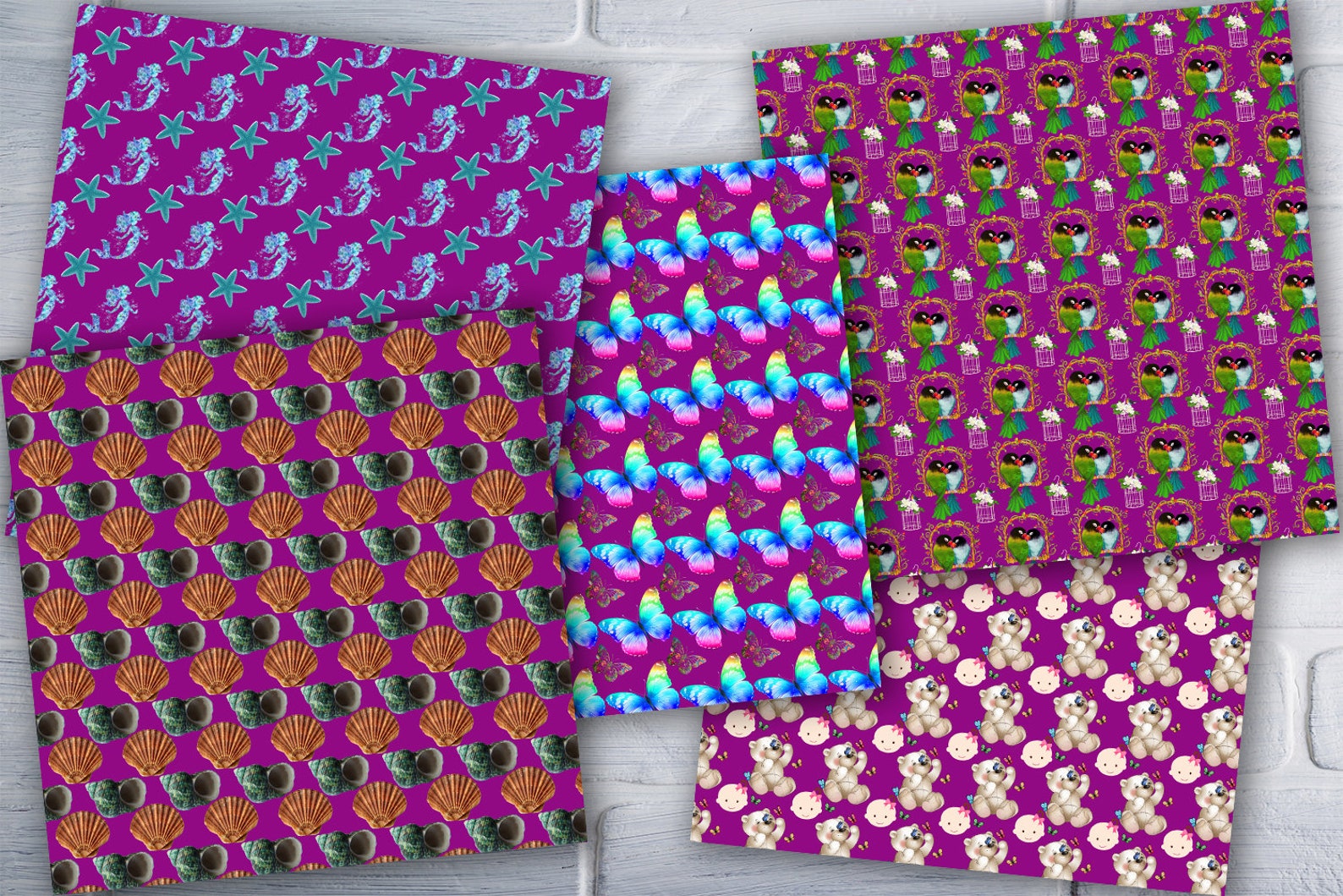 Digital Papers Digital Scrapbook Papers Digital Paper Pack - Etsy