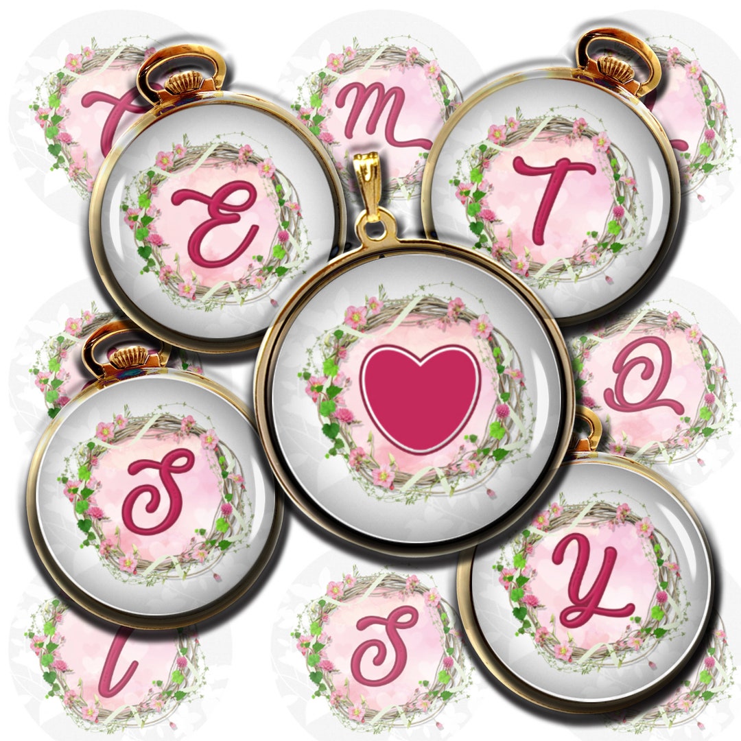 Alphabet,collage Sheet,digital Circles,family Names,digital Collage ...