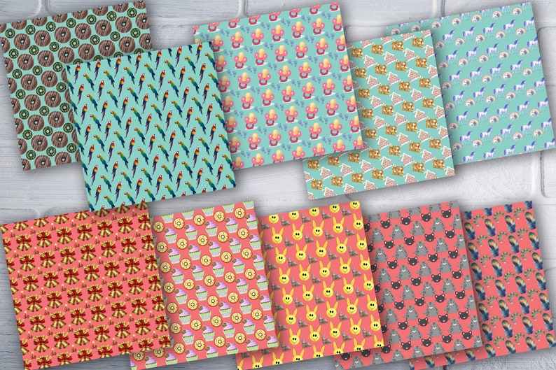 Digital Papers Digital Scrapbook Papers Digital Paper Pack - Etsy