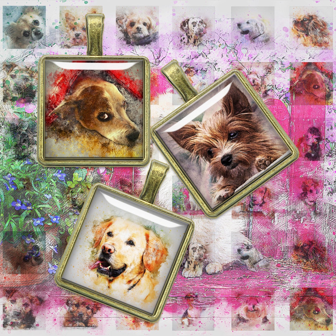 Dogs Printable,dogs Collage Sheets,dogs Images,dog Bottlecap,square ...