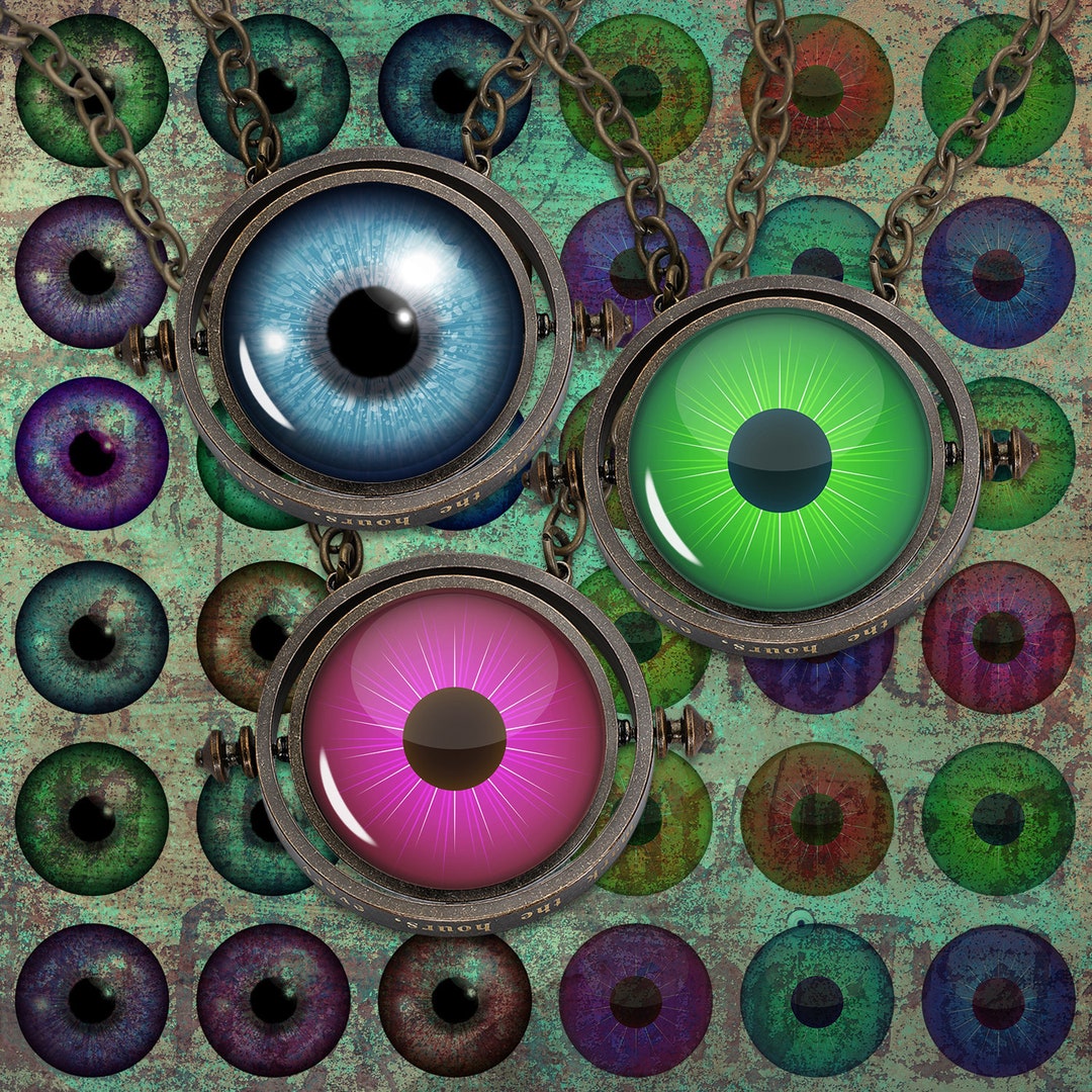 Colourful Eyes Digital Collage Sheeteyes Printableresin - Etsy