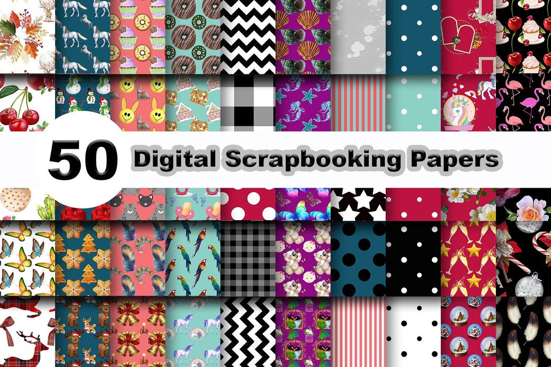 Digital Papers, Digital Scrapbook Papers, Digital Paper Pack ...