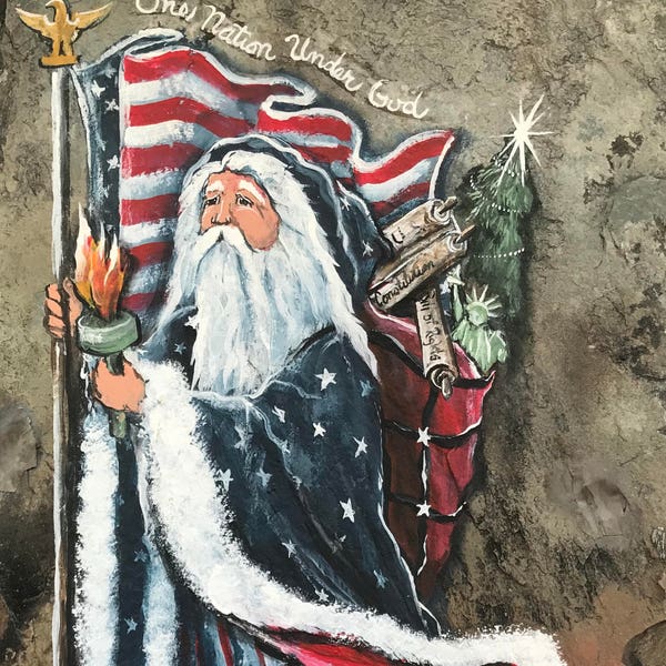 Patriotic Santa - Etsy