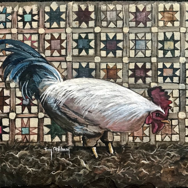 Rooster Quilt - Etsy