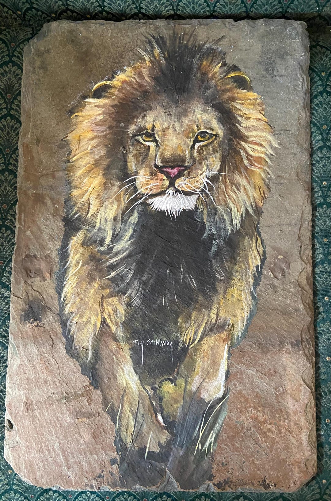 Lion Slate, Wildlife Decor, Exotic Animal, African Motif - Etsy