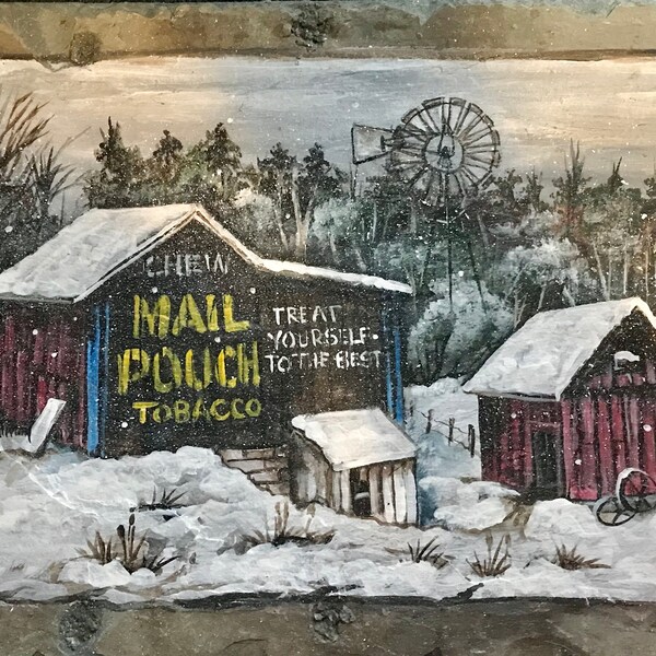 Tobacco Barn Painting - Etsy