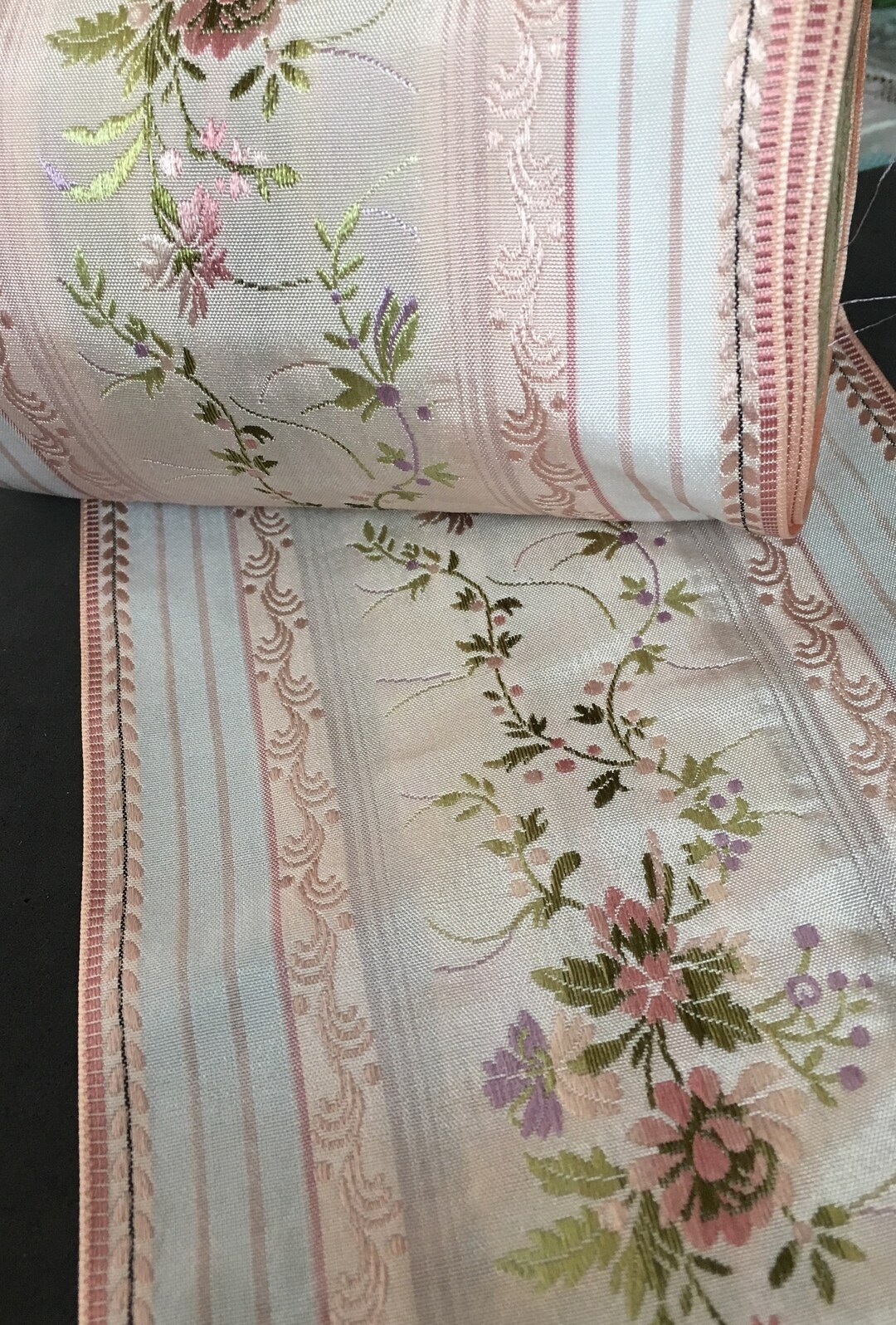 Antique Vintage Embroidered Ribbon, 5 Wide, - Etsy