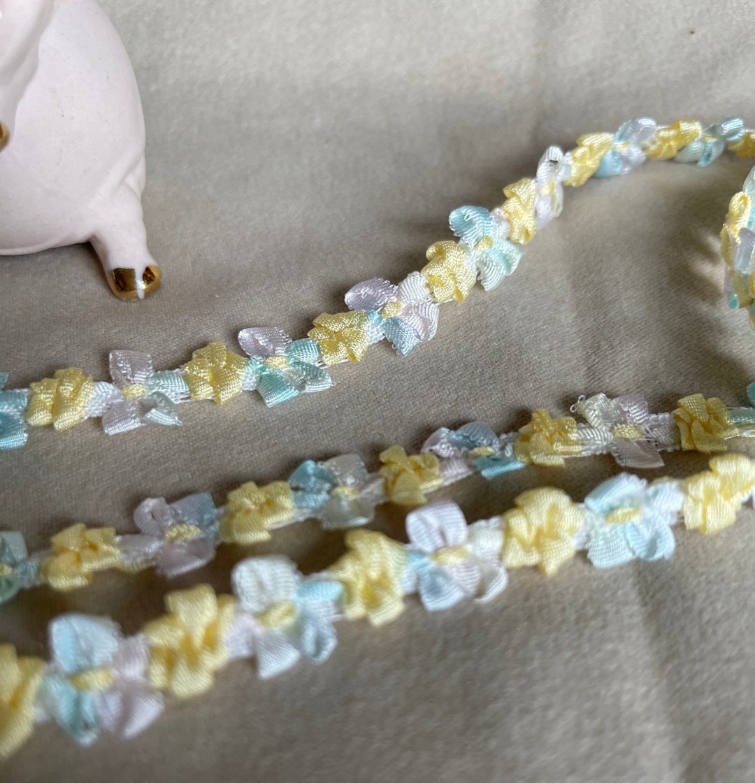 Buds N Bows, V23/013 Rocco Trim, 1 Yd Cuts, 100% Silk Ribbon Overdyed ...