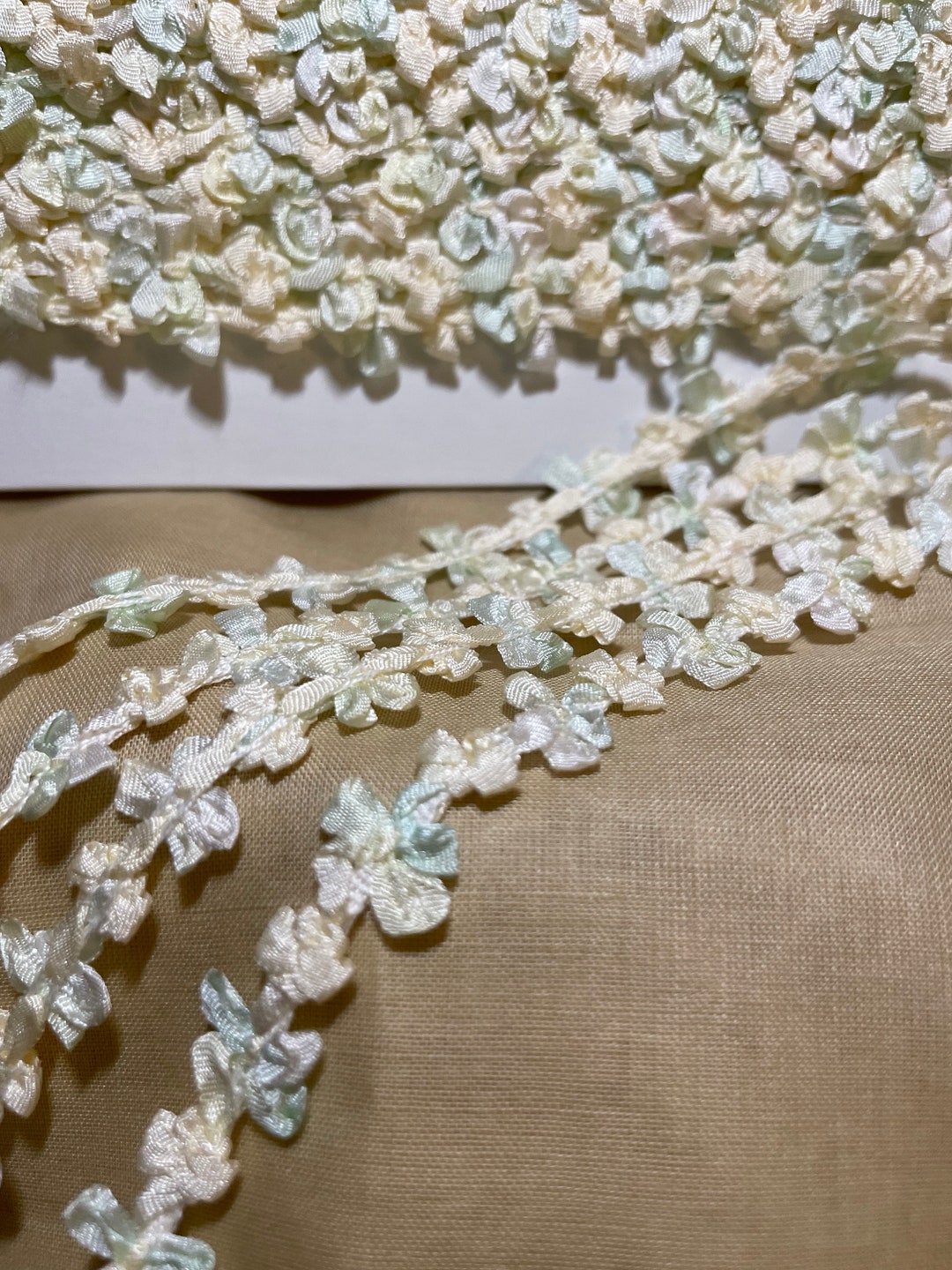 Buds N Bows, V37/156 Rocco Trim, 1 Yd Cuts, 100% Silk Ribbon Overdyed ...