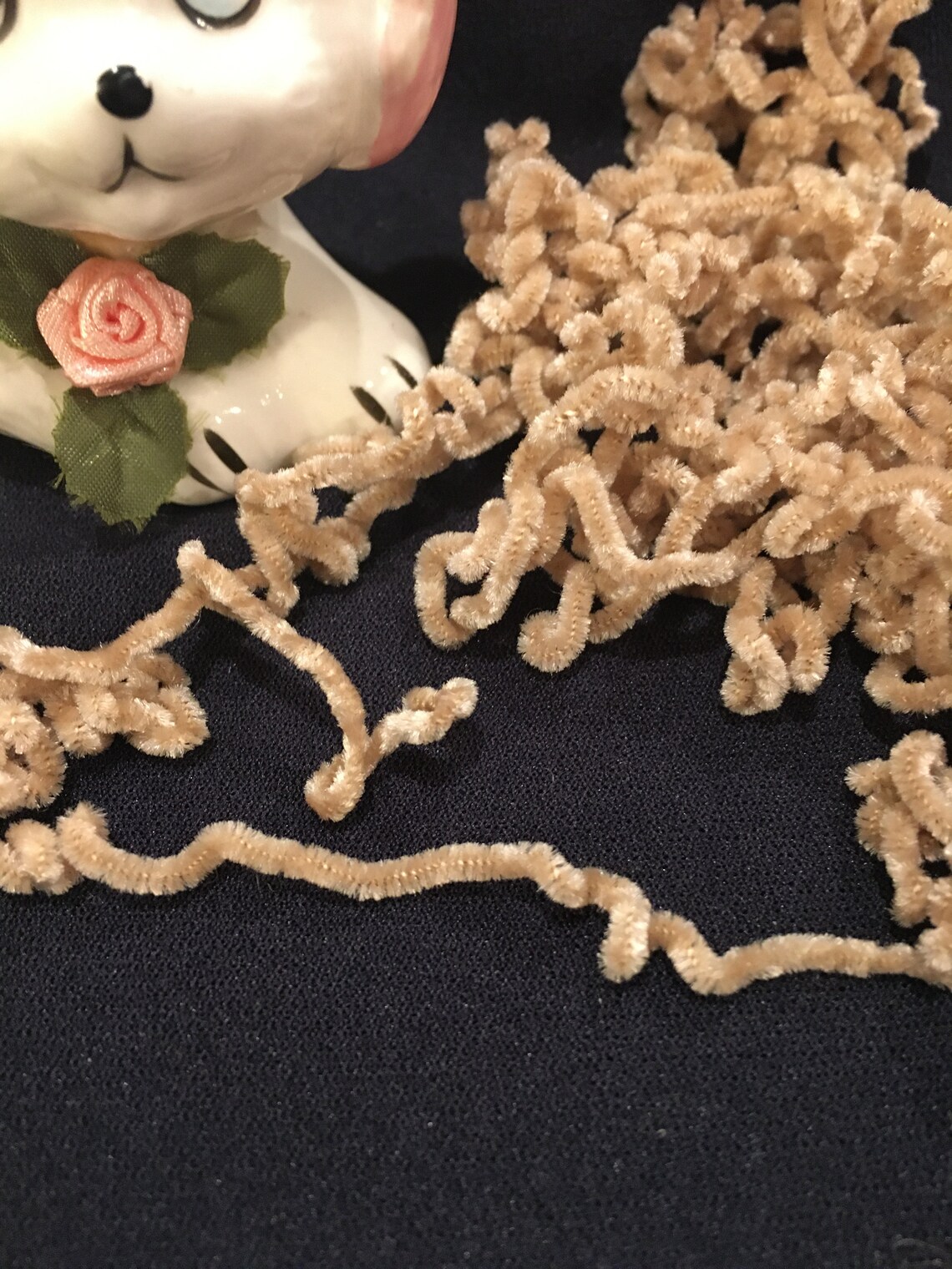 5y Antique Vintage Silk Chenille French 1/8 | Etsy