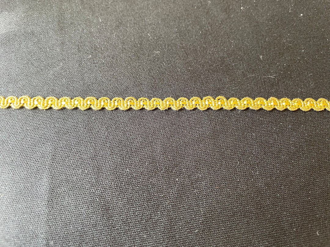 Antique Vintage Metallic Trim, 1/4”, Gold W/gold Insert, Made in ...