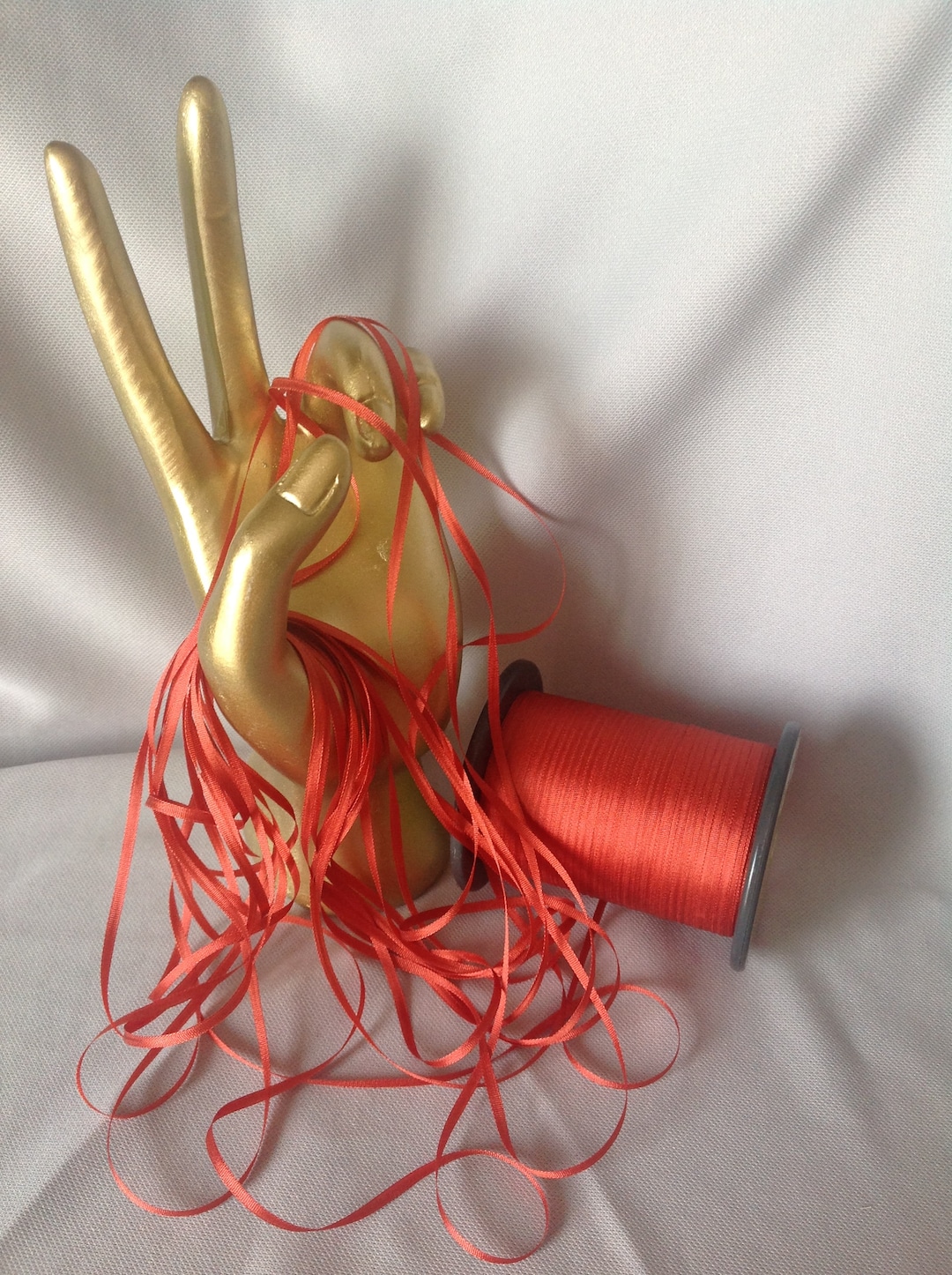 2 & 4 Mm Silk Ribbon, RUST 77, 4 or 20 Yards Cuts, 100% Silk Ribbon ...