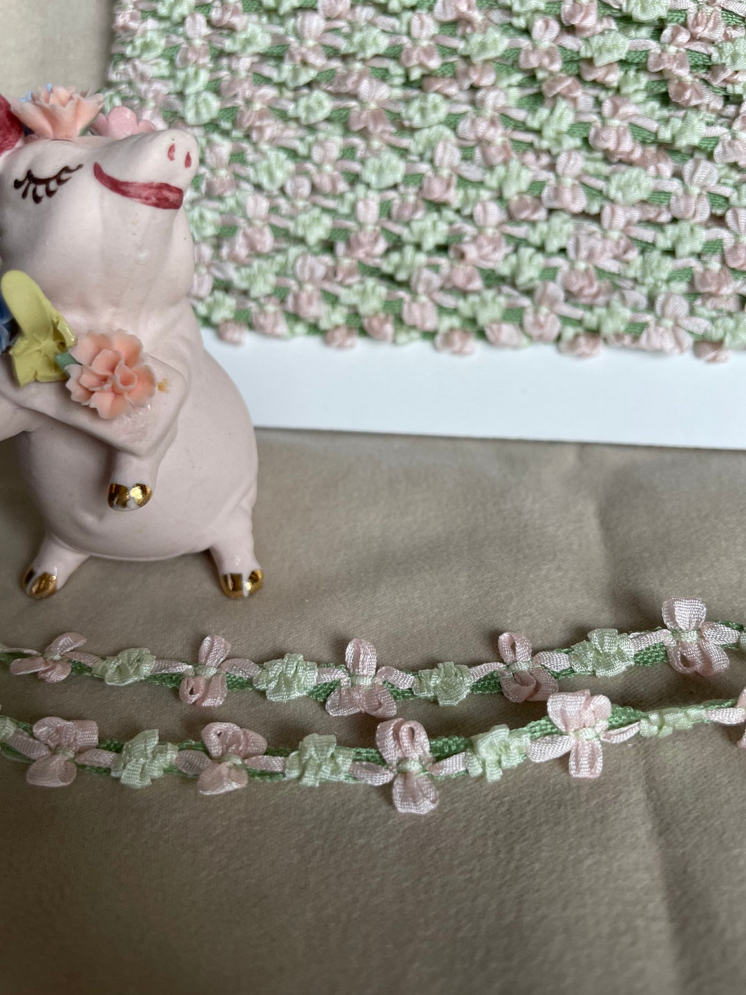 Buds N Bows, 005/155 Rocco Trim, 1 Yd Cuts, 100% Silk Ribbon Overdyed ...