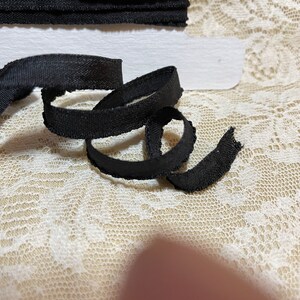 Vintage Lettuce Edge, 1/4, Ruffle Edge, Black, Rayon, Made in France - Etsy