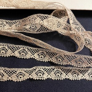 1y, Antique Vintage English Lace, Beige, All Cotton, 1/2”. - Etsy