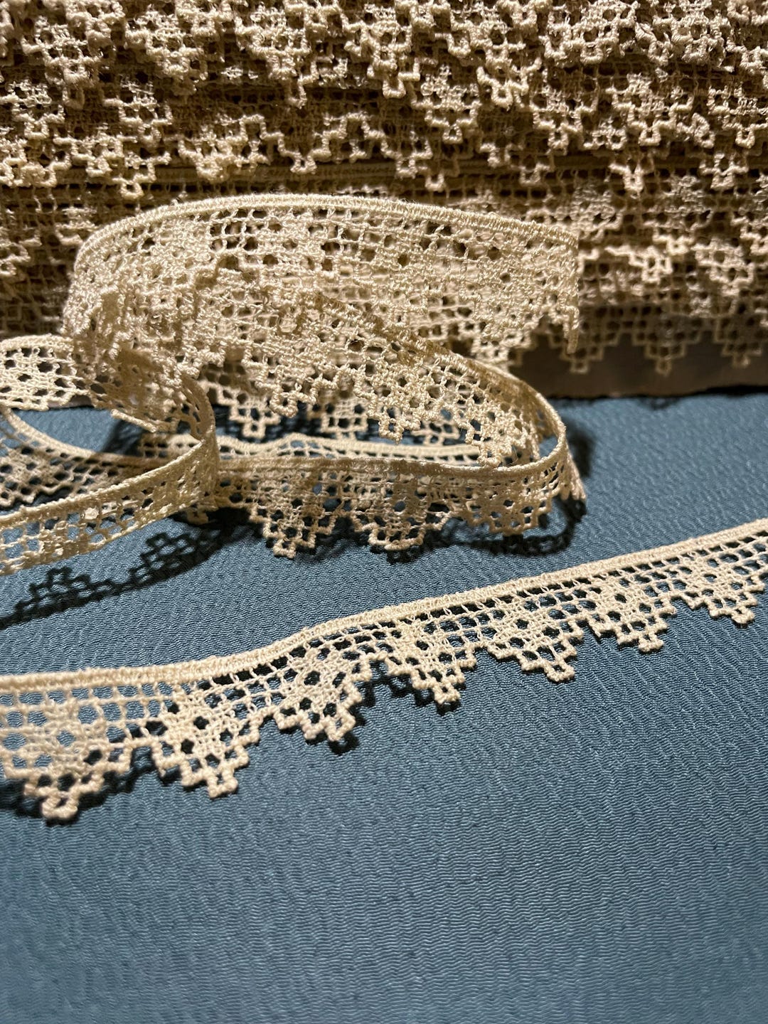 1y Antique Vintage Lace, Dark Beige, All Cotton, Made in France - Etsy