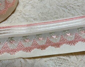 Antique Vintage French Ribbon, 1 1/2 Wide, Embroidered Ribbon - Etsy