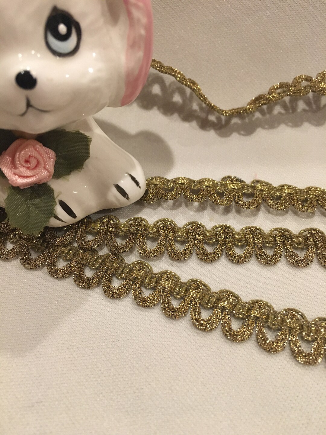 Antique Vintage Metallic Trims 1/2”, Old Gold W/gold Insert, Germany - Etsy