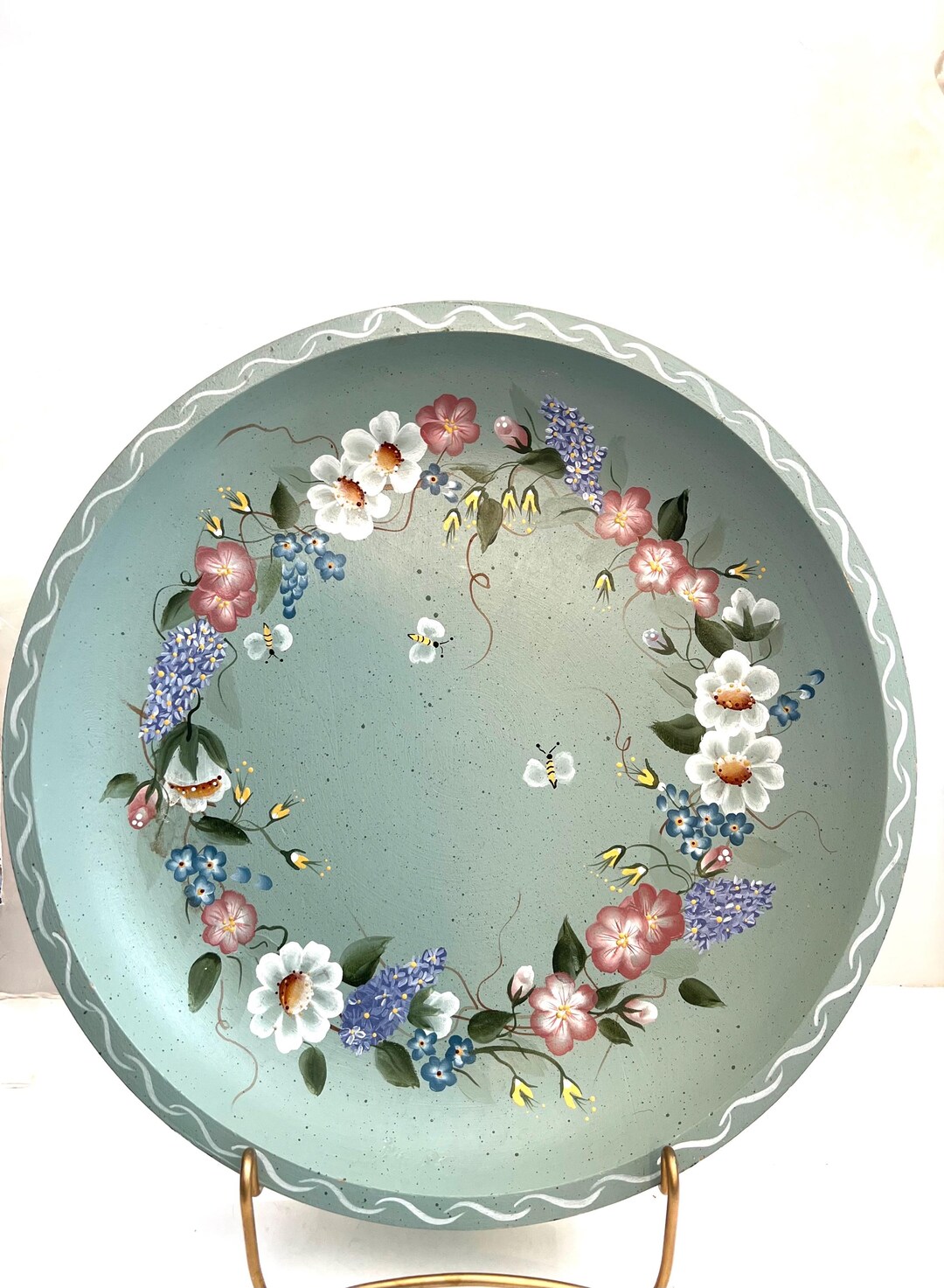 Decorative Painted Original, Sadly, Not Signed Workmanship is Superb ...