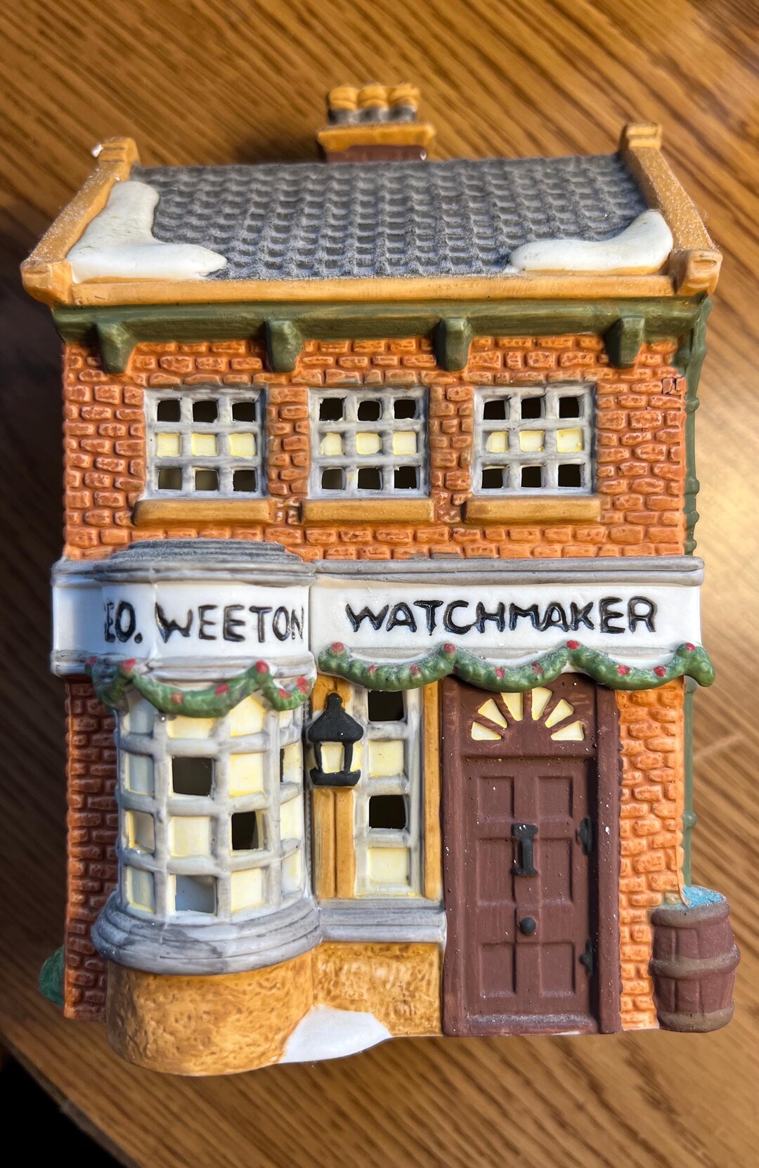 Dept 56 Dickens 1988 “geo. Weeton Watchmaker” HP Bisque Porcelain ...
