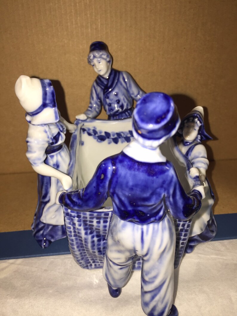 Rauenstein Thuringia Delft Porcelain 4 Figures in Fishing - Etsy