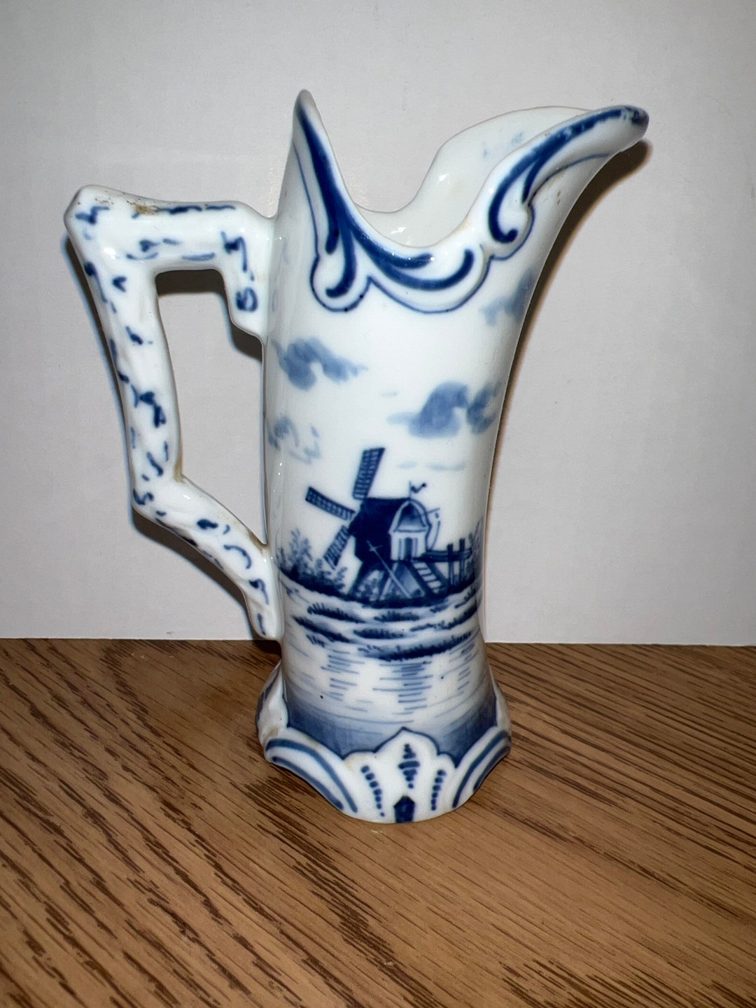 German Delft Swaine Crossed Pipes Mark Small Pitcher 4-1/4 Unusual - Etsy