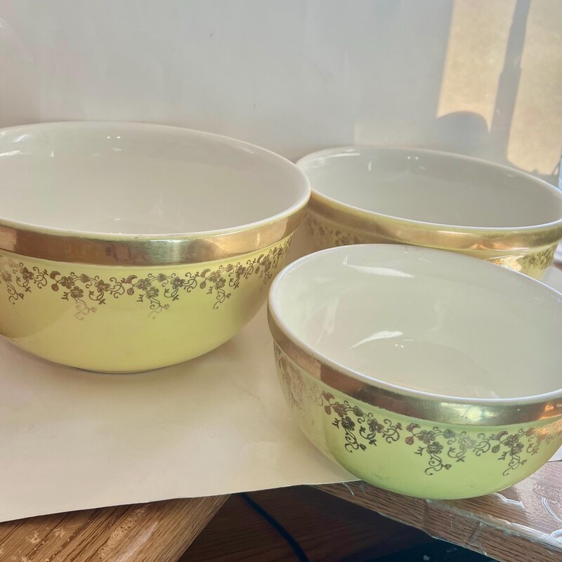 Gold Mixing Bowls - Etsy