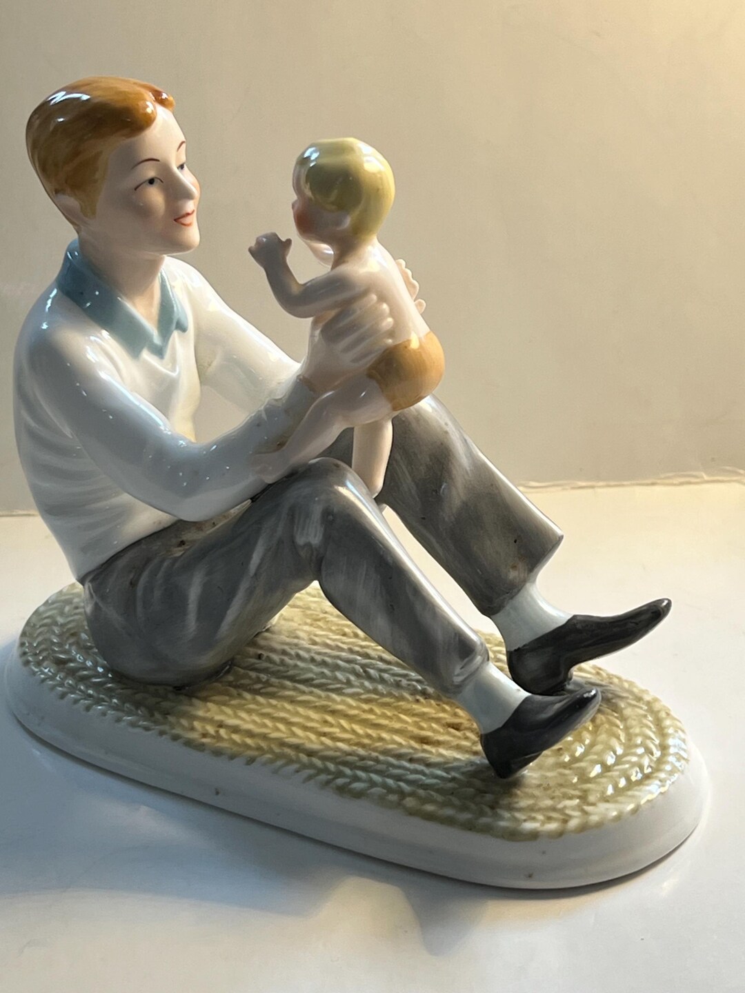 Enesco Father Dad Baby Figurine 1980, See Photos, 5 X 2-1/2 Great ...