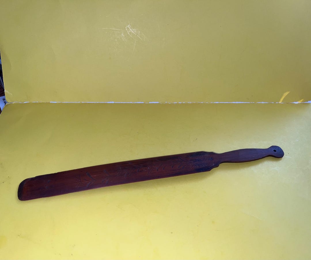 Antique Weaving Stick, Weavers Tool, Linen Folding Stick, Carved ...