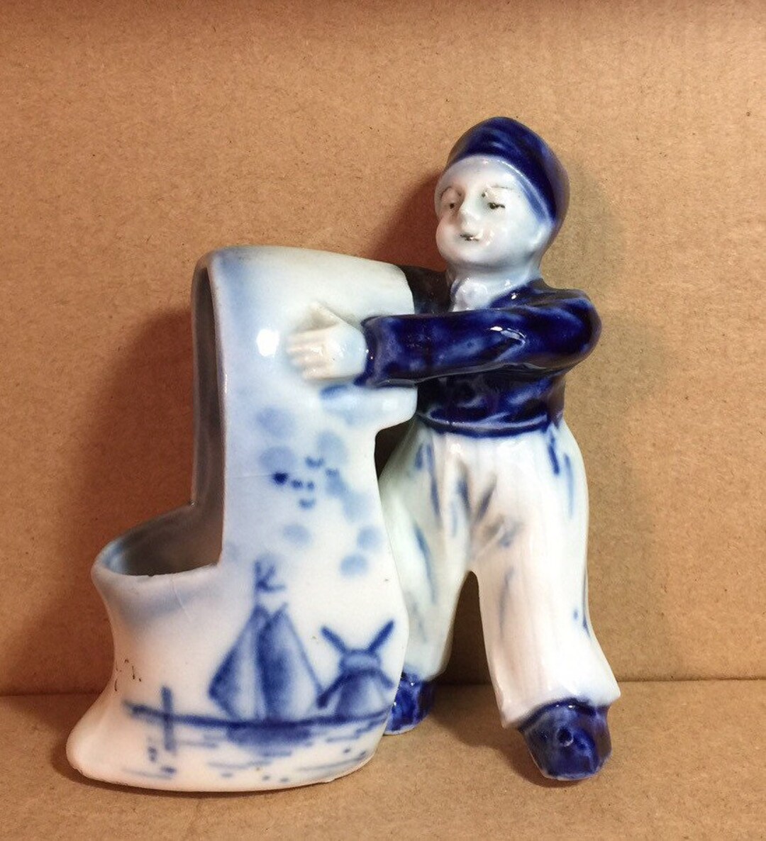 Rauenstein Thuringia Thuringen Delft Boy With Dutch Shoe/clog Figurine ...