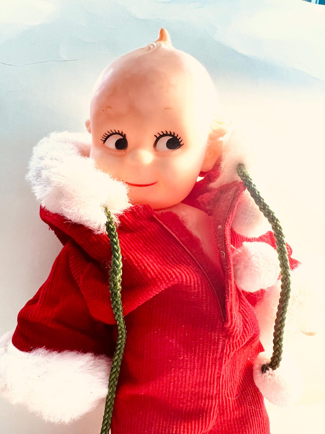 Vintage Kewpie Doll 1987 Jesco, Red Corduroy Suit, 12” Tall, so Cute ...