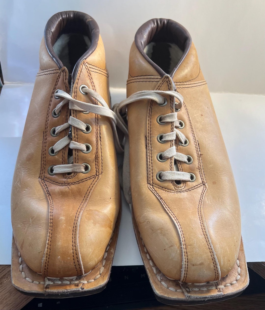 Vintage Norrona Cross Country Ski Boots, Made in Norway, 11-1/2” Long ...