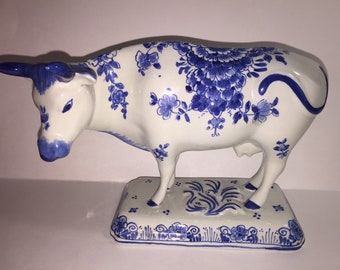 Delft Cow Figurine - Etsy