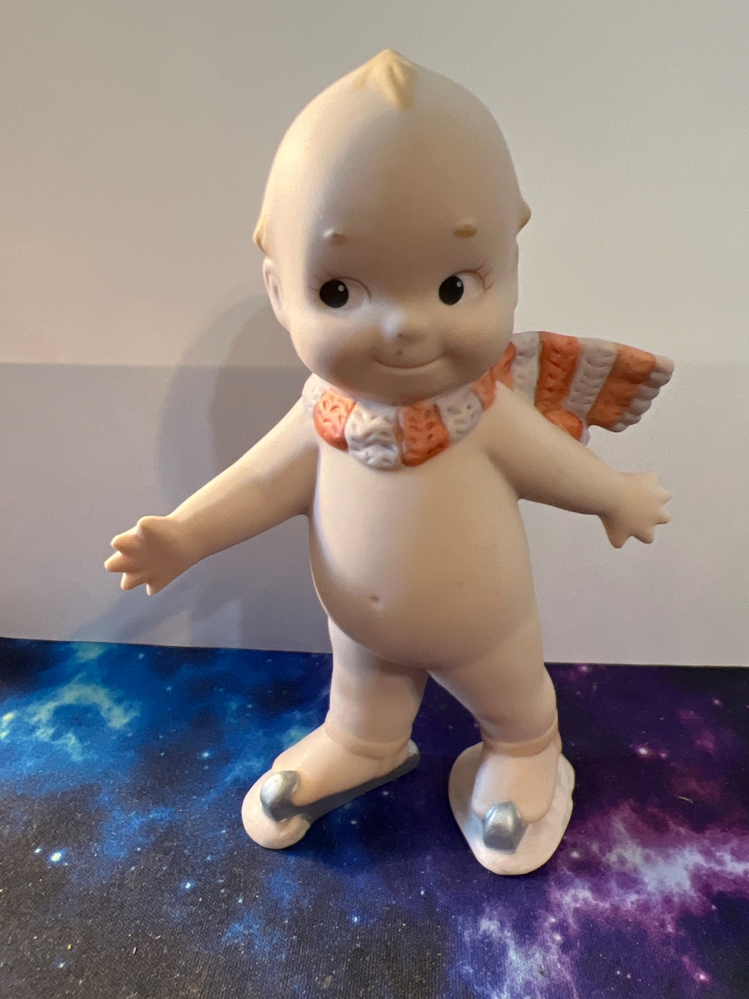 Kewpie Bisque 4” Figurine, Standing With Skates and Scarf, Jesco 1994 ...