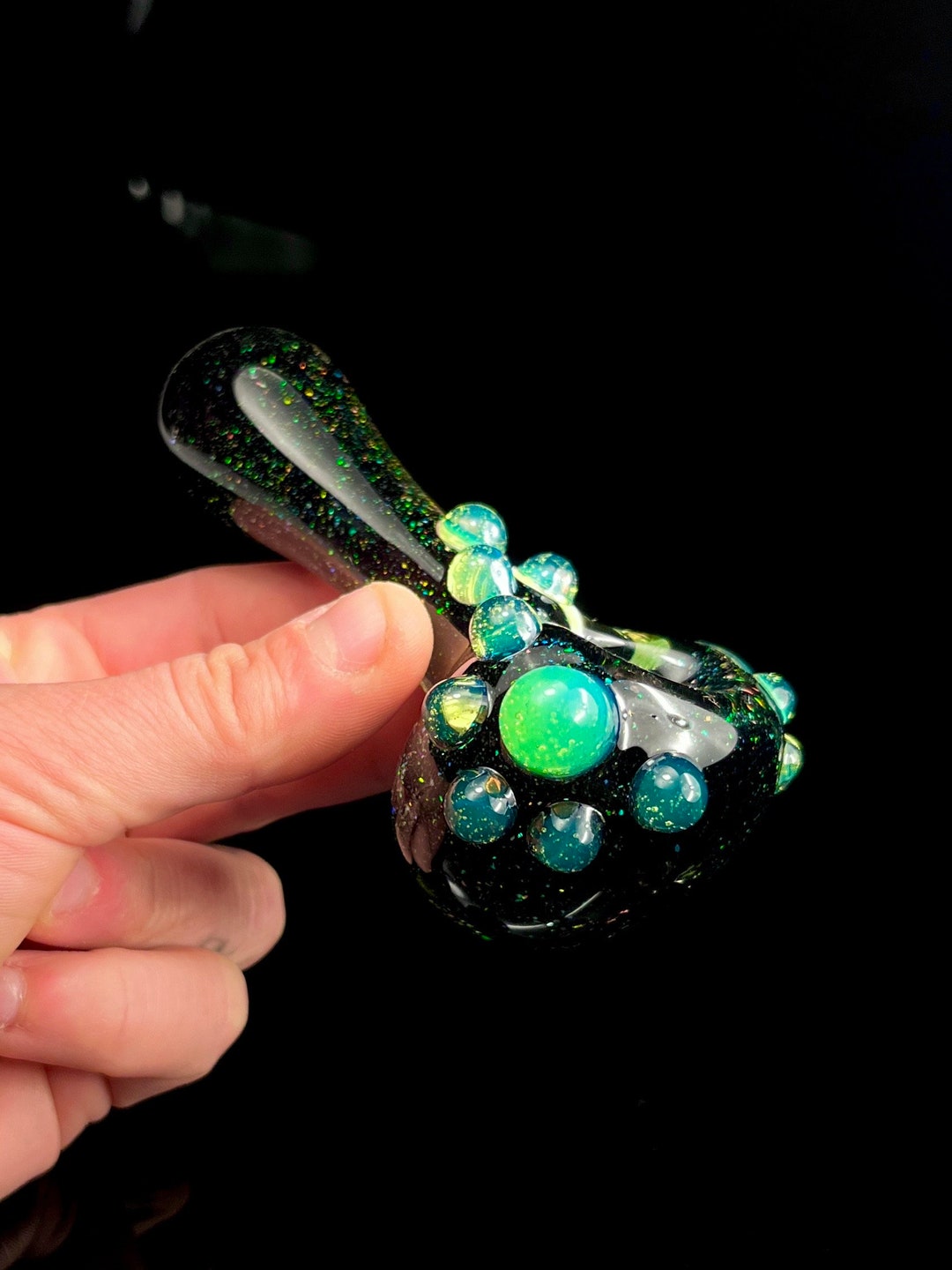 Slyme Crushed Opal Pipe, Heady Pipe, Sparkly Glass Pipe, Crushed Opal ...