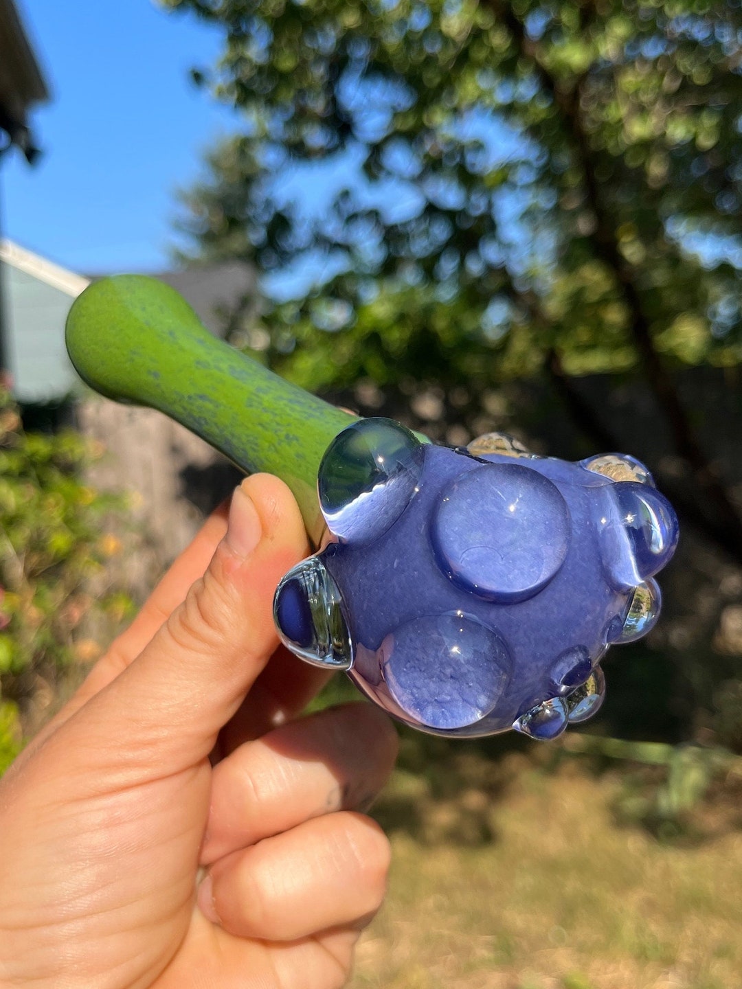 Purple Hand Blown Glass Pipe, Glass Pipe , Violet Pipe, Girly Pipe ...