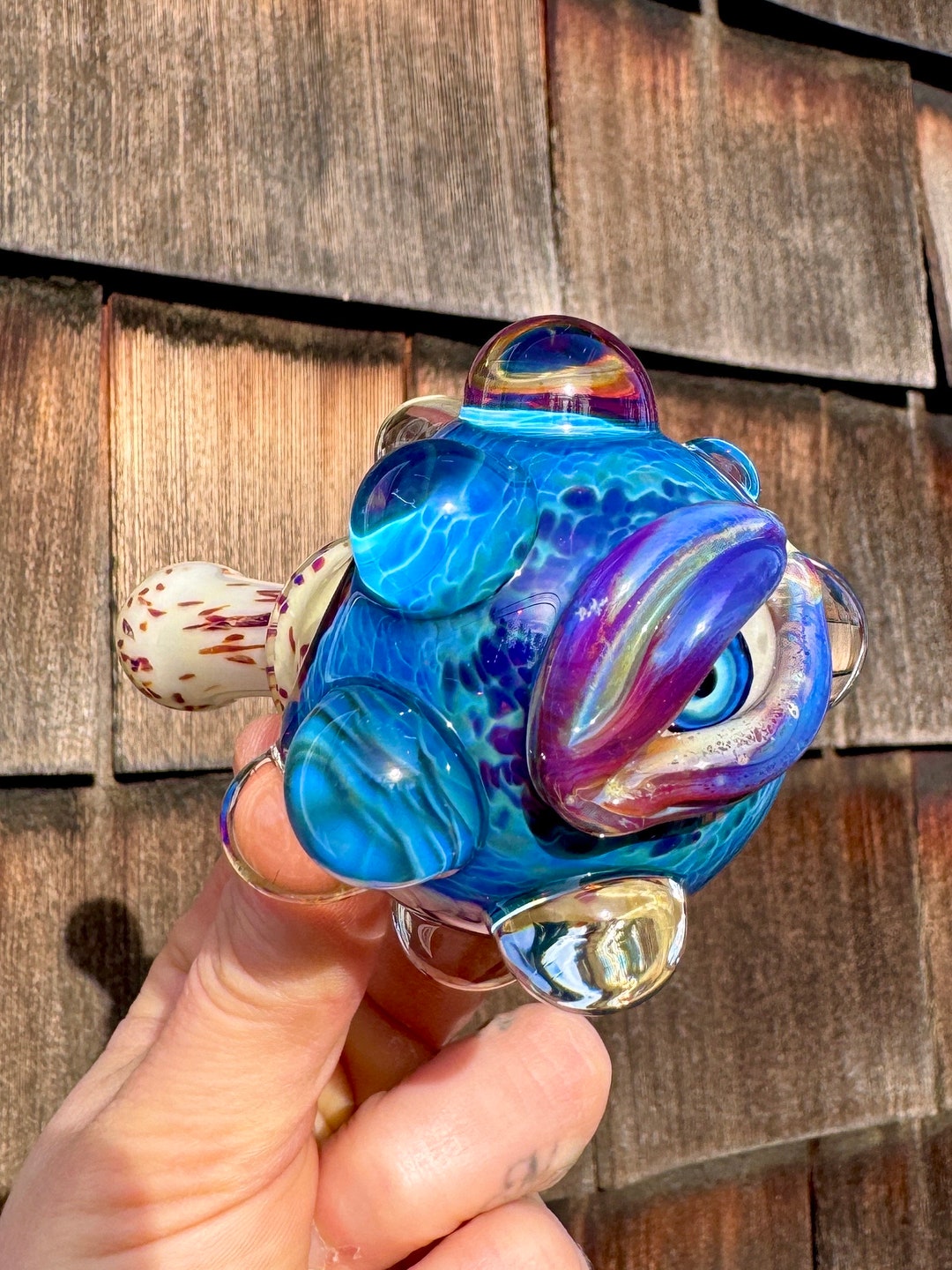 Heady Glass Monster Eyeball Pipe Unique Space Creature Handblown Glass ...