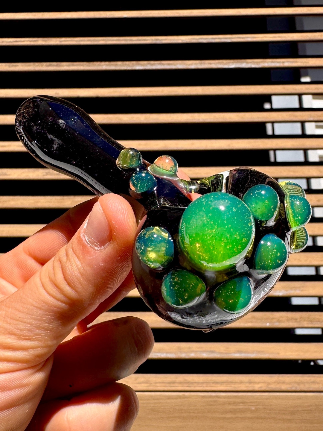 Galaxy Black Hand Blown Glass Pipe, Glass Pipe , Sparkle Pipe, Girly ...