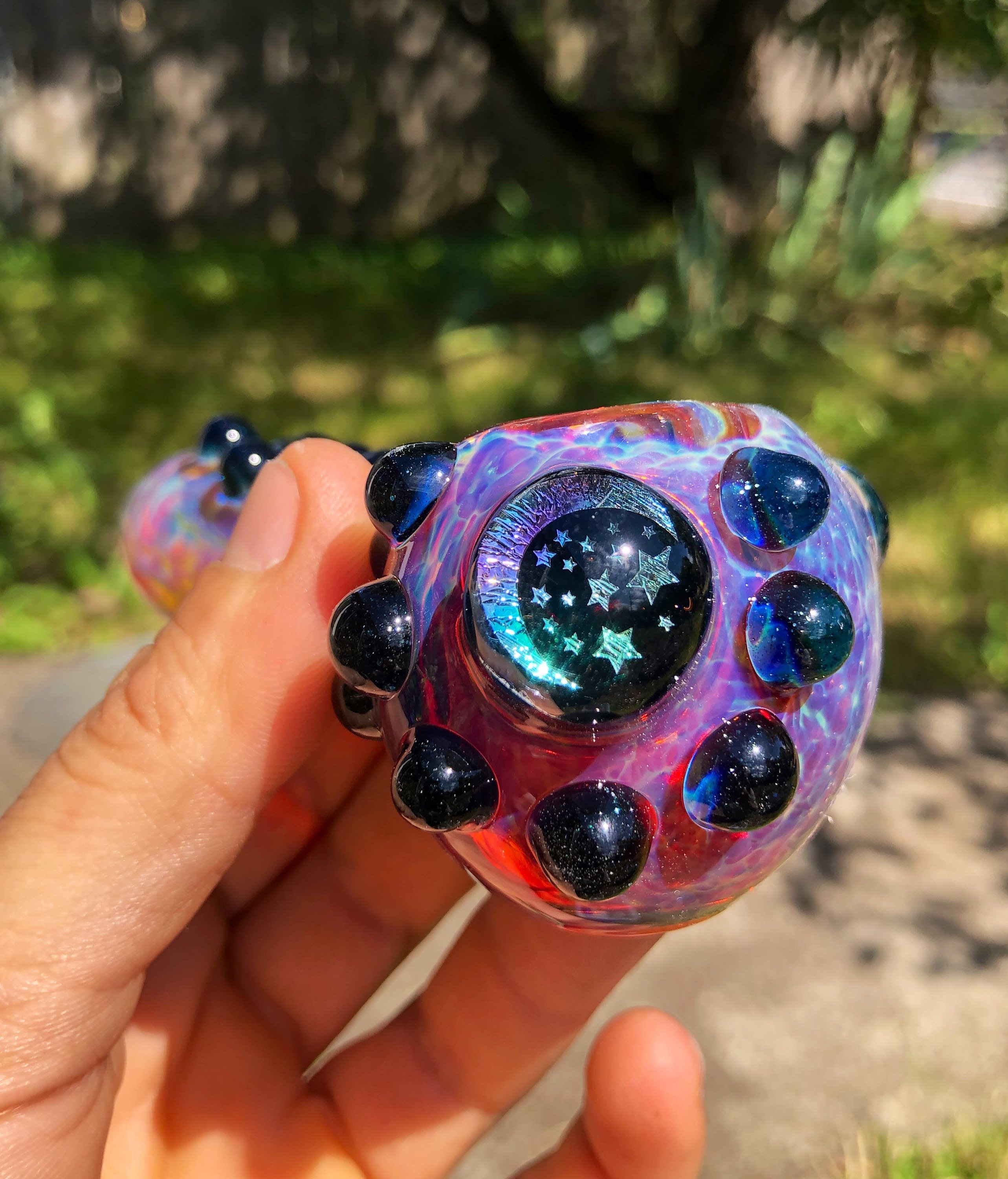 Heady Moon Pipe Star Pipe Dichro Pipe Glass Pipe Heady - Etsy