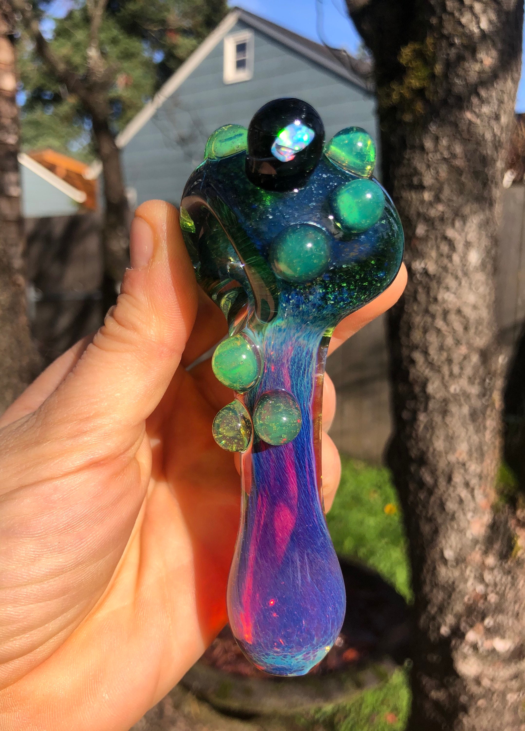 Girly Pipe Purple Pipe Sparkly Pipe Glass Pipe Pink Pipe - Etsy