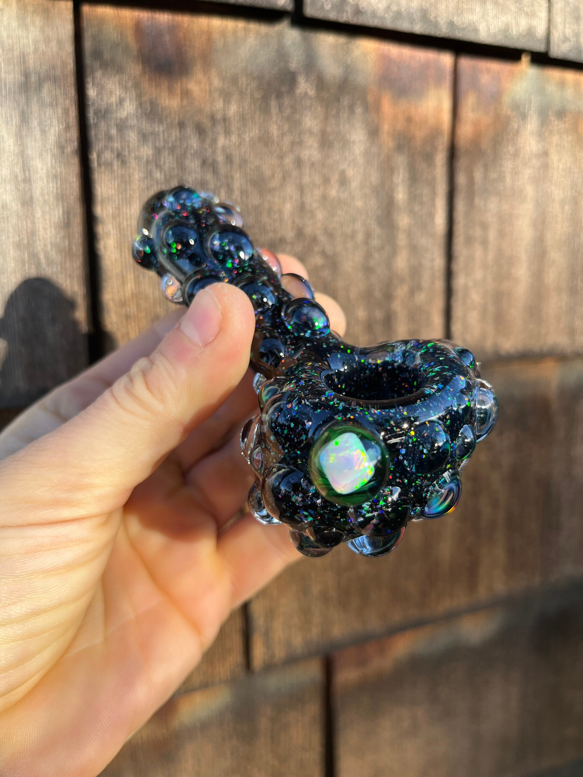 Crushed Opal Pipe Heady Cropal Pipe Sparkly Glass Pipe - Etsy