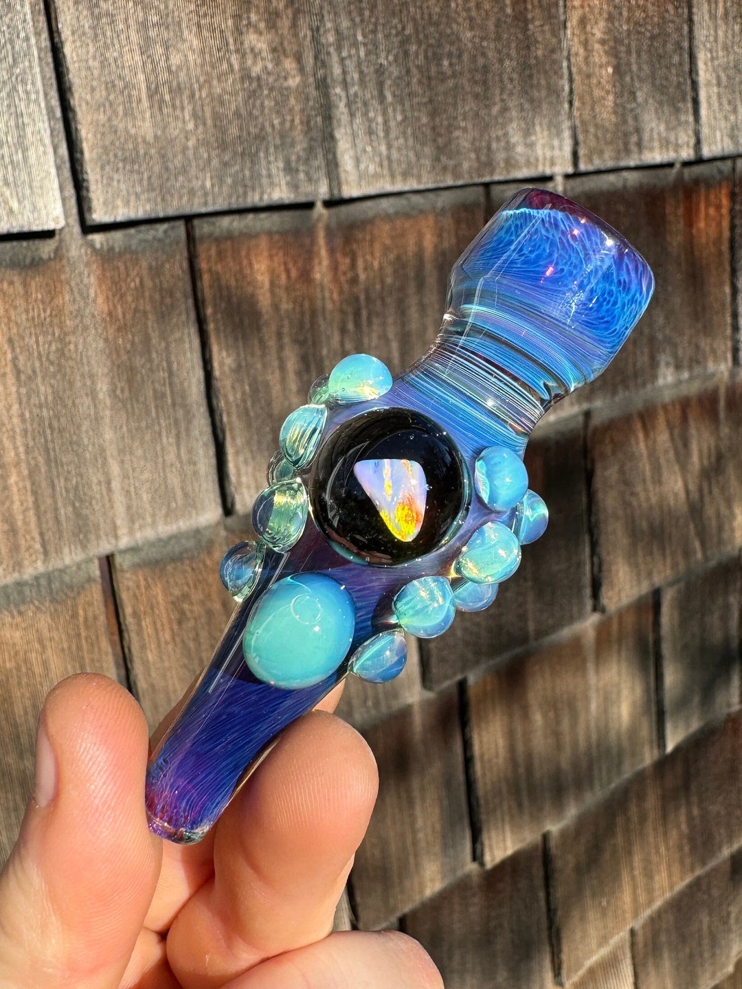 Heady Pink Opal Pipe Heady One Hitter Chillum Unique Girly Purse Pipe ...
