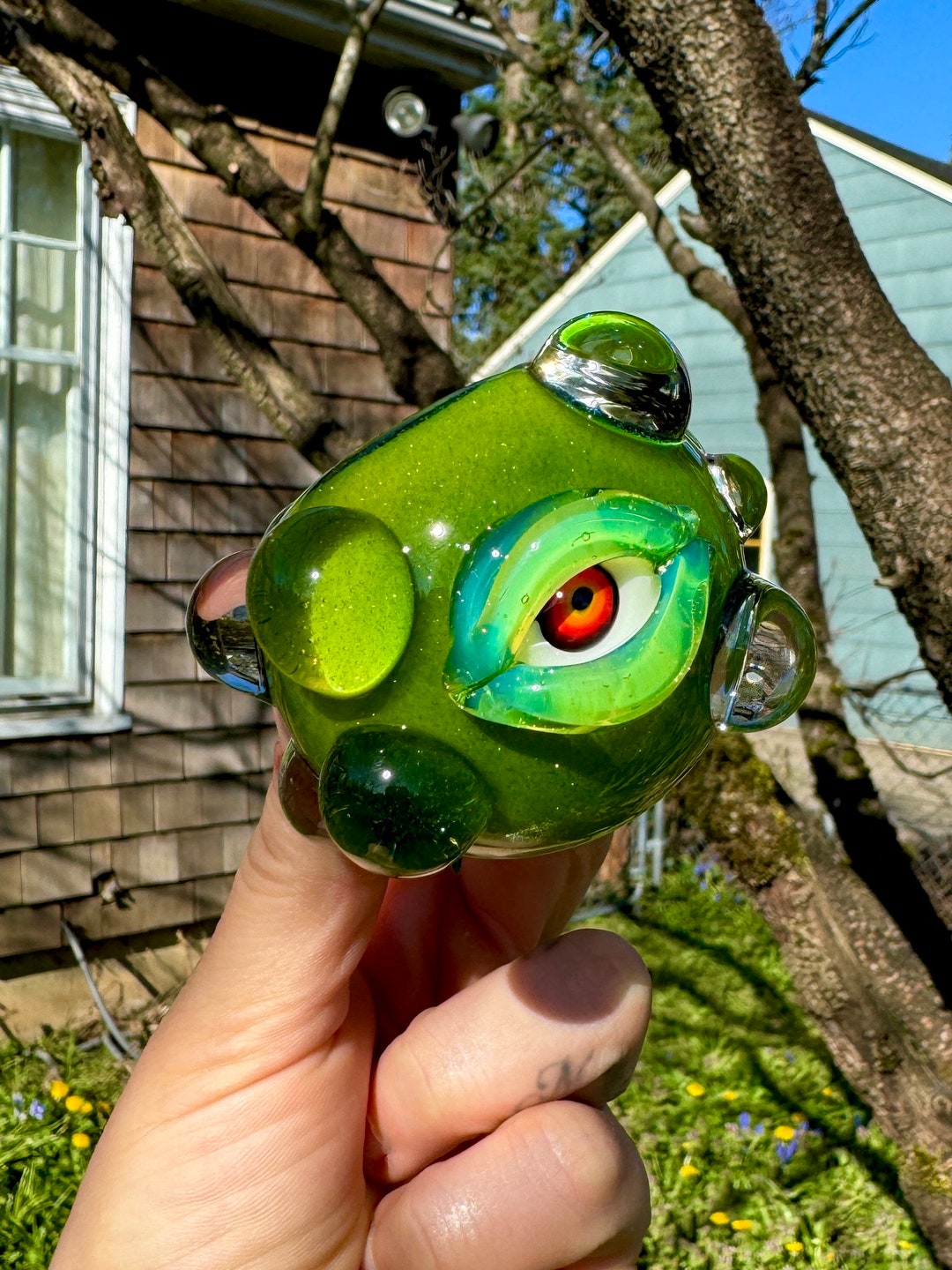 Green Stardust Monster Pipe, Alien Pipe, Eyeball Pipe, Glass Pipe ...