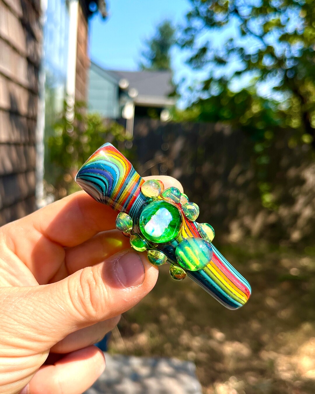 Heady Opal Pipe Rainbow Pipe Pipe Cute Pipe Heady Chillum - Etsy