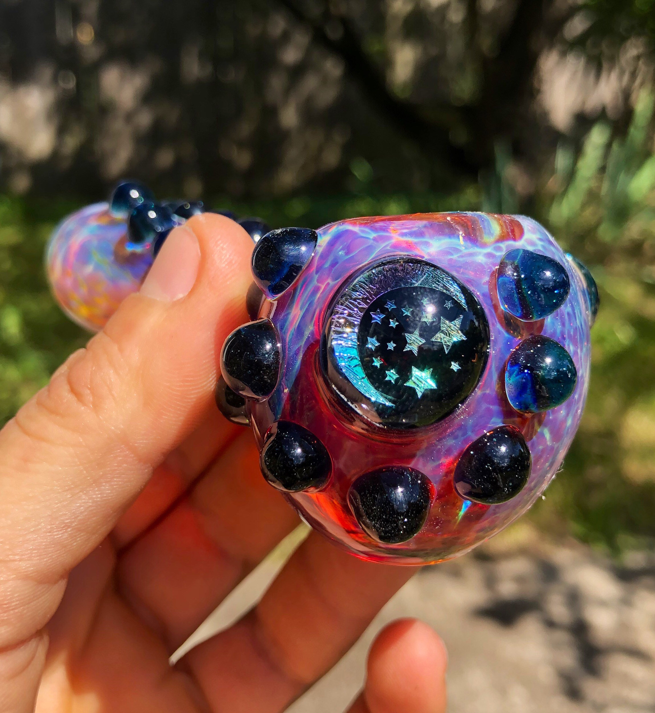 Heady Moon Pipe Star Pipe Dichro Pipe Glass Pipe Heady - Etsy