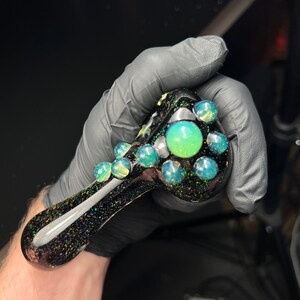 Slyme Crushed Opal Pipe, Heady Pipe, Sparkly Glass Pipe, Crushed Opal ...